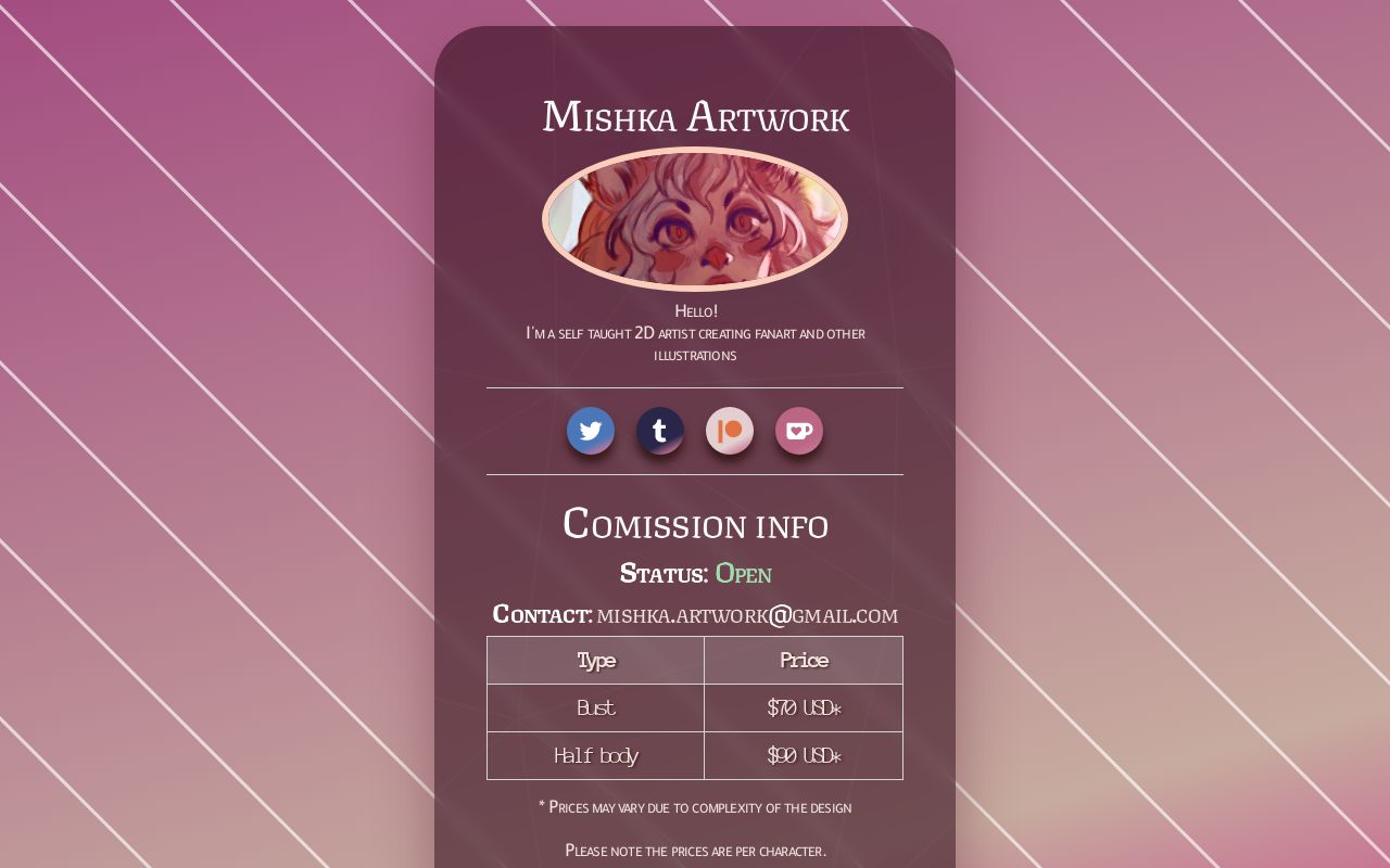 Mishka Artwork Comissions